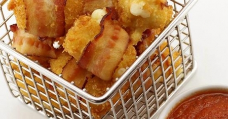Deep Fried Bacon-Wrapped Cheese Curds - Ellsworth Creamery